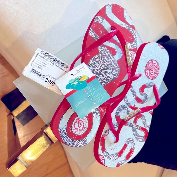 Shoes | Samba Sol Red Flip Flop Size 91 | Poshmark